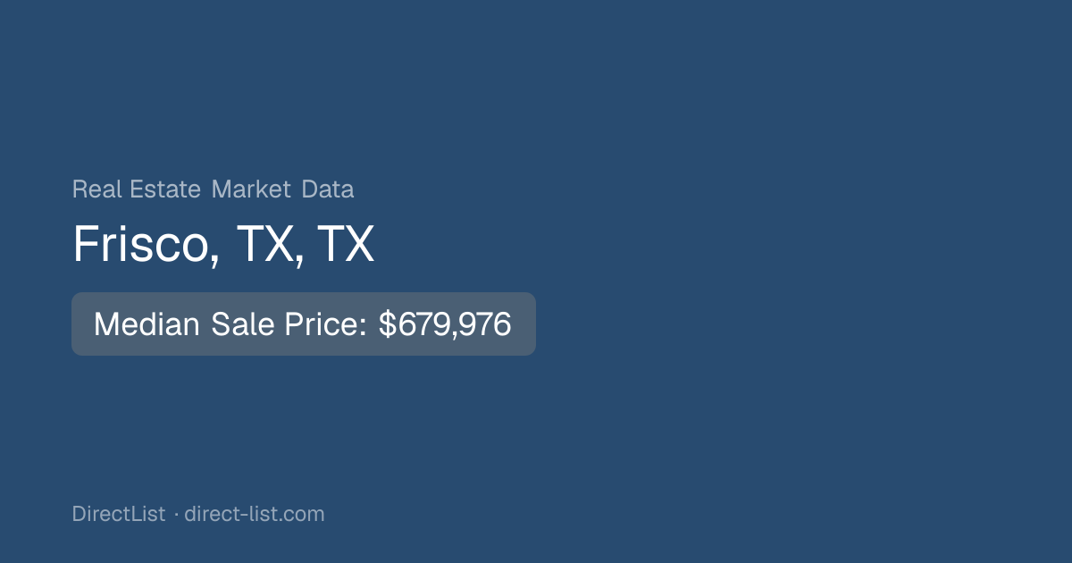 Frisco TX Real Estate Market | Housing Trends | DirectList